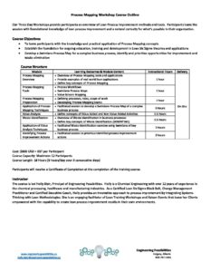 Process Mapping Workshop Course Outline | Engineering Possibilities