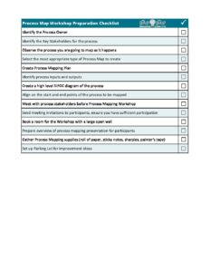 Process Mapping Checklists | Engineering Possibilities
