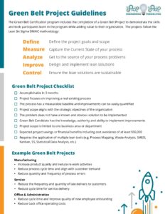 Green Belt Project Guidelines | Engineering Possibilities