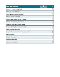 Pilot Checklist | Engineering Possibilities