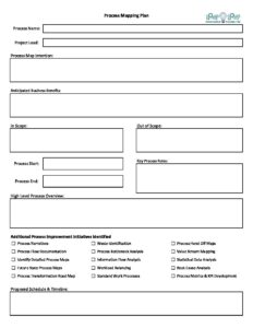 Process Mapping Plan Template | Engineering Possibilities