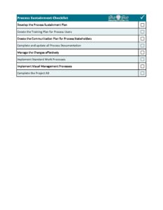 Process Sustainment Checklist | Engineering Possibilities